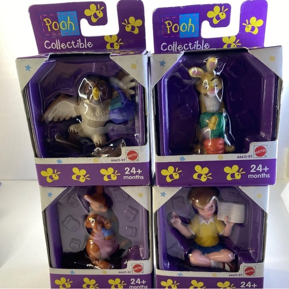 Disney | Toys | Vintage Mattel Disney Collectible Figures Winnie The ...